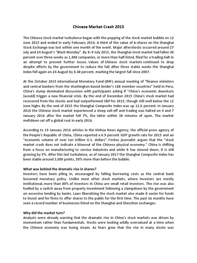 Chinese Market Crash 2015 | PDF | Stock Market | Margin (Finance)
