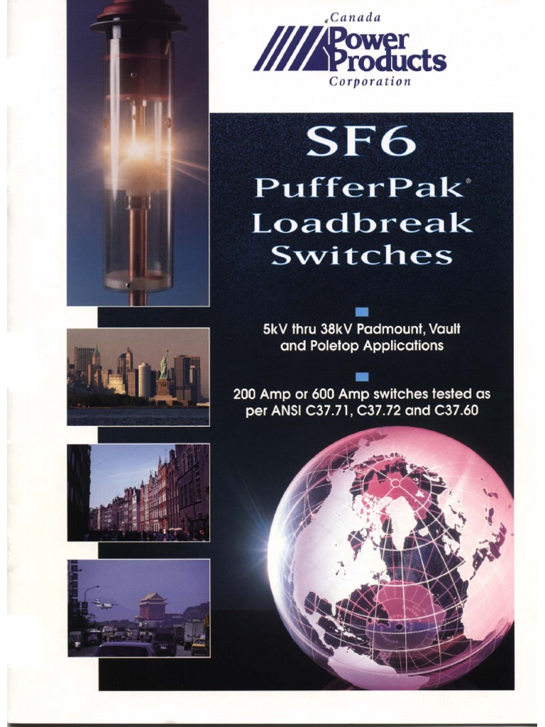 Canada Power Sf6 | PDF | Switch | Electric Arc