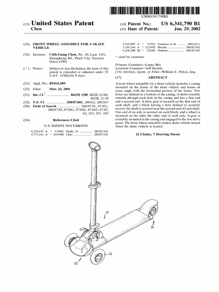 United States Patent (10) Patent No.: US 6,341,790 B1: Chen (45) Date ...