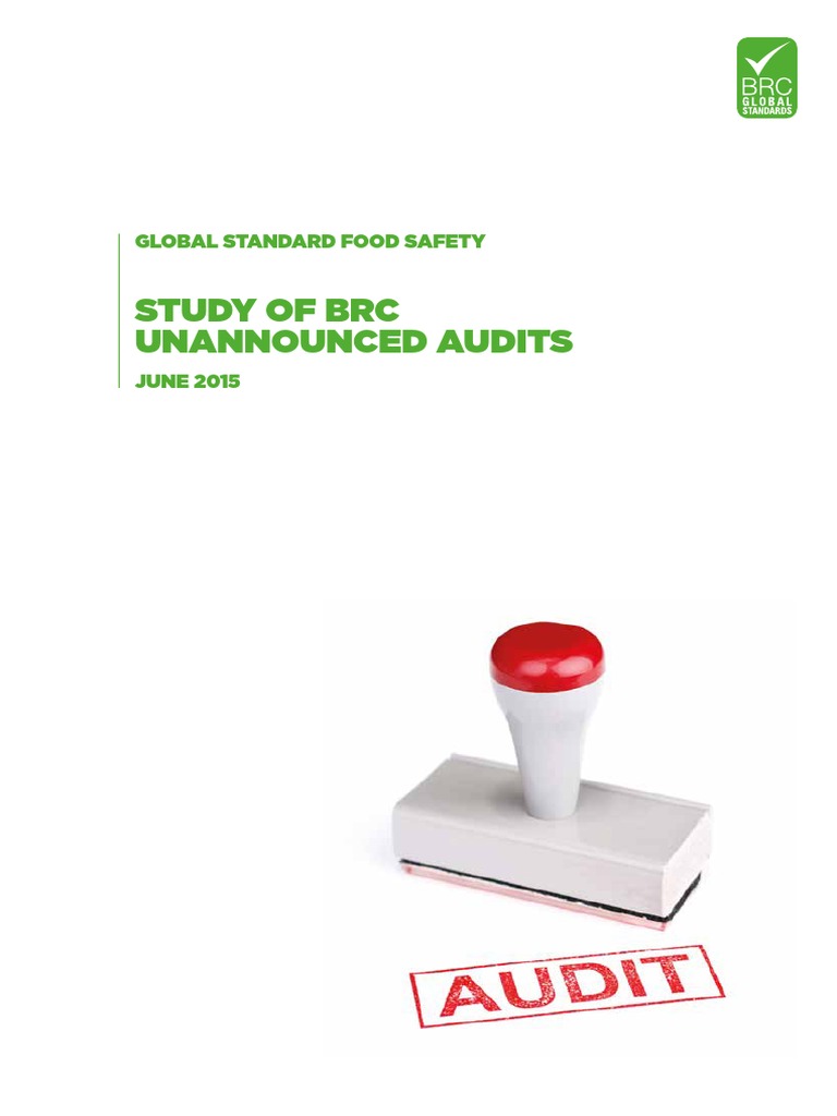 Whitepaper BRC Study of Unannounced Audits | PDF | Audit | Auditor's Report