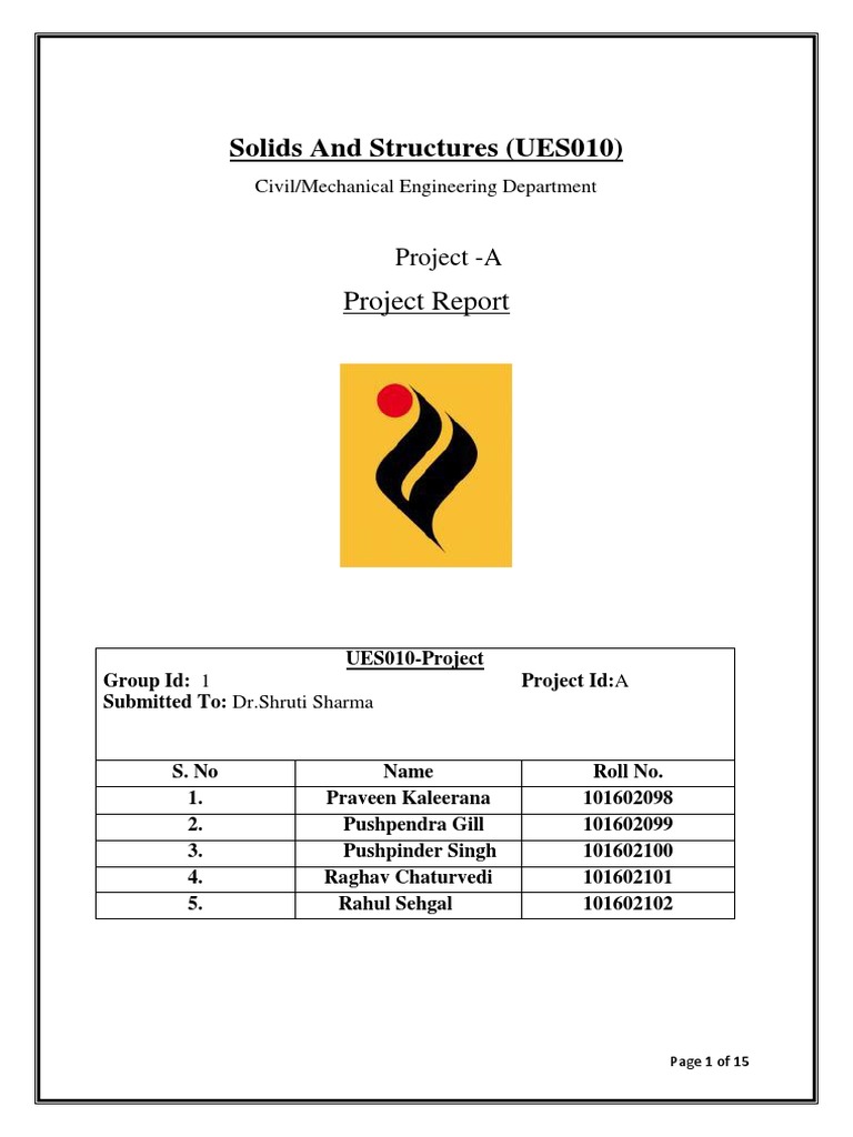 Final Solids Project | PDF | Solid Mechanics | Engineering