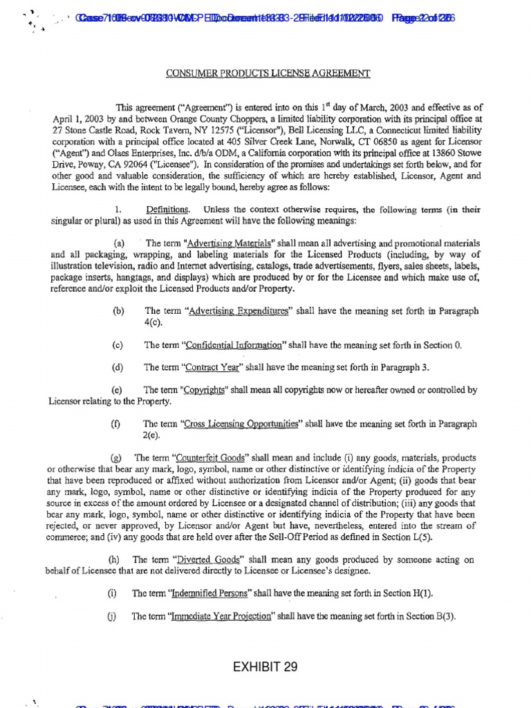 ODM OCC Agreement | PDF | License | Royalty Payment