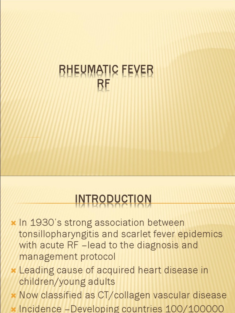 RHEUMATIC FEVER ppt.ppt | Streptococcus | Epidemiology