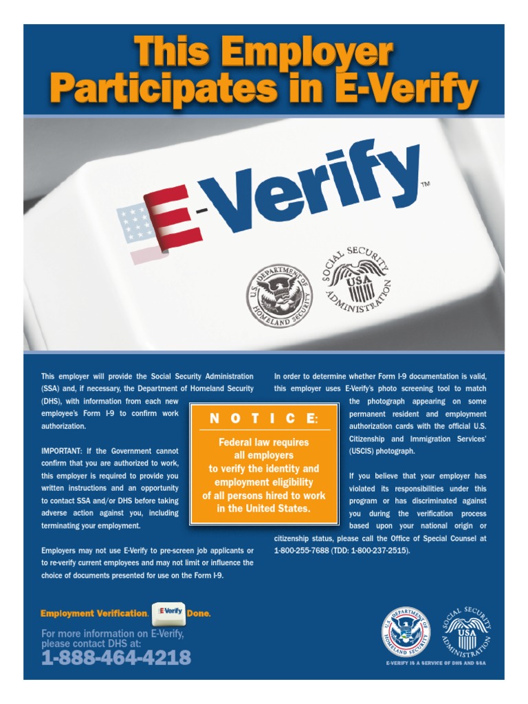 E Verify Poster English | PDF