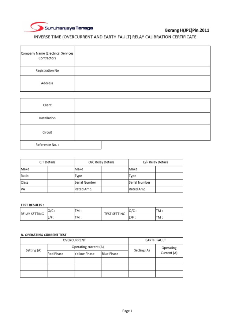 Relay Calibration Pdf Pdf