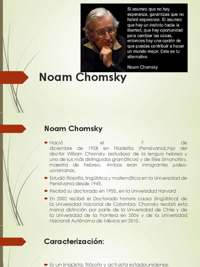 Noam Chomsky | PDF | Noam Chomsky | Cognición