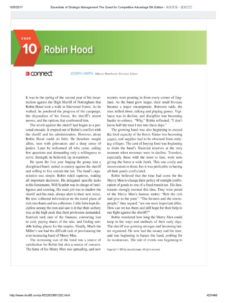 Essentials of Strategic Management Guide | PDF | Business