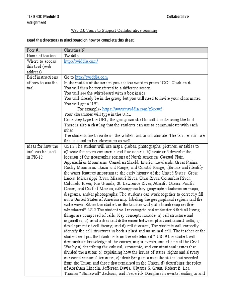 Christina North Collab Sheet | PDF | Reading Comprehension | Computing ...