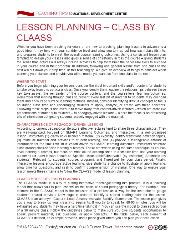 TT Lesson Plan PDF | PDF | Lesson Plan | Lecture