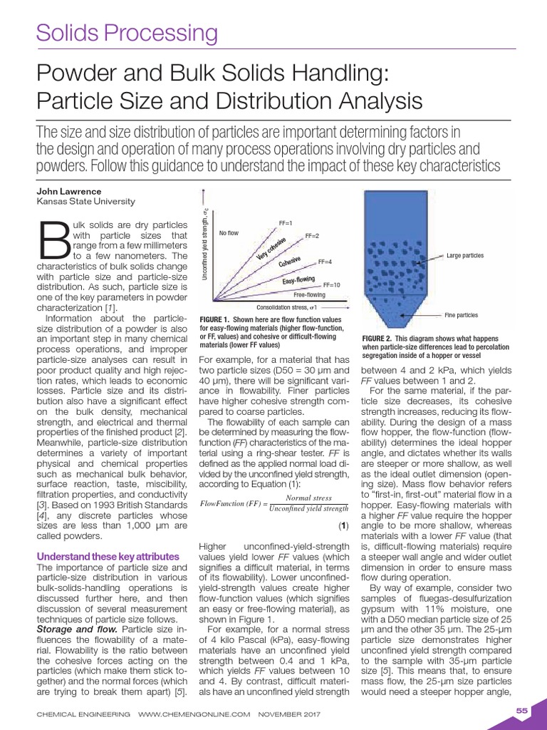 Powder and Bulk Solids Handling - Particle Size and Distribution ...