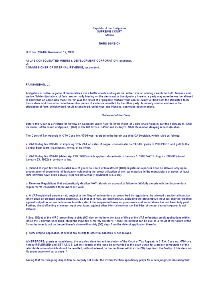 Supreme Court: Statement of The Case | Download Free PDF | Value Added ...