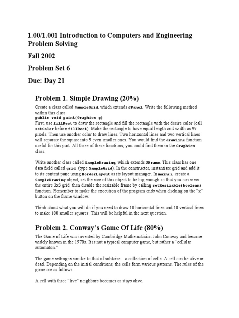 1.00/1.001 Introduction To Computers and Engineering Problem Solving ...