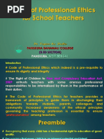 Reflection On Code of Ethics | PDF | Teachers | Learning