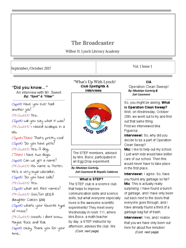 The Broadcaster Vol. 1 Issue 1 | PDF