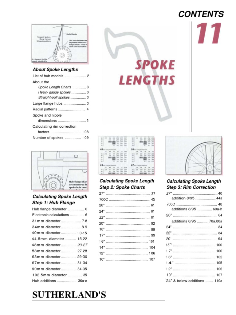 Suth03 Spoke Lengths | Download Free PDF | Wheel | Human Powered Transport