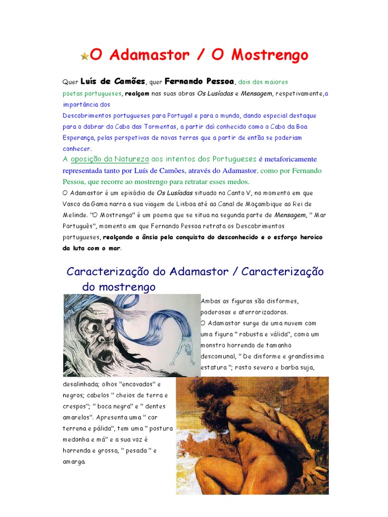 O Adamastor | PDF | Portugal | Religião e crença