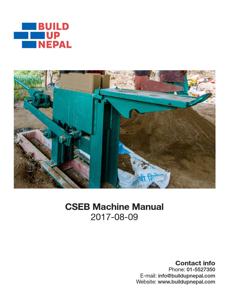 CSEB Machine Manual - 20170809 | PDF | Manufactured Goods | Machines