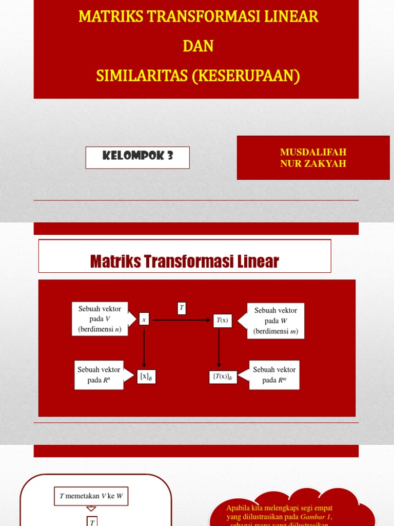 Matriks Transformasi Linear | PDF | Metode & Bahan Ajar