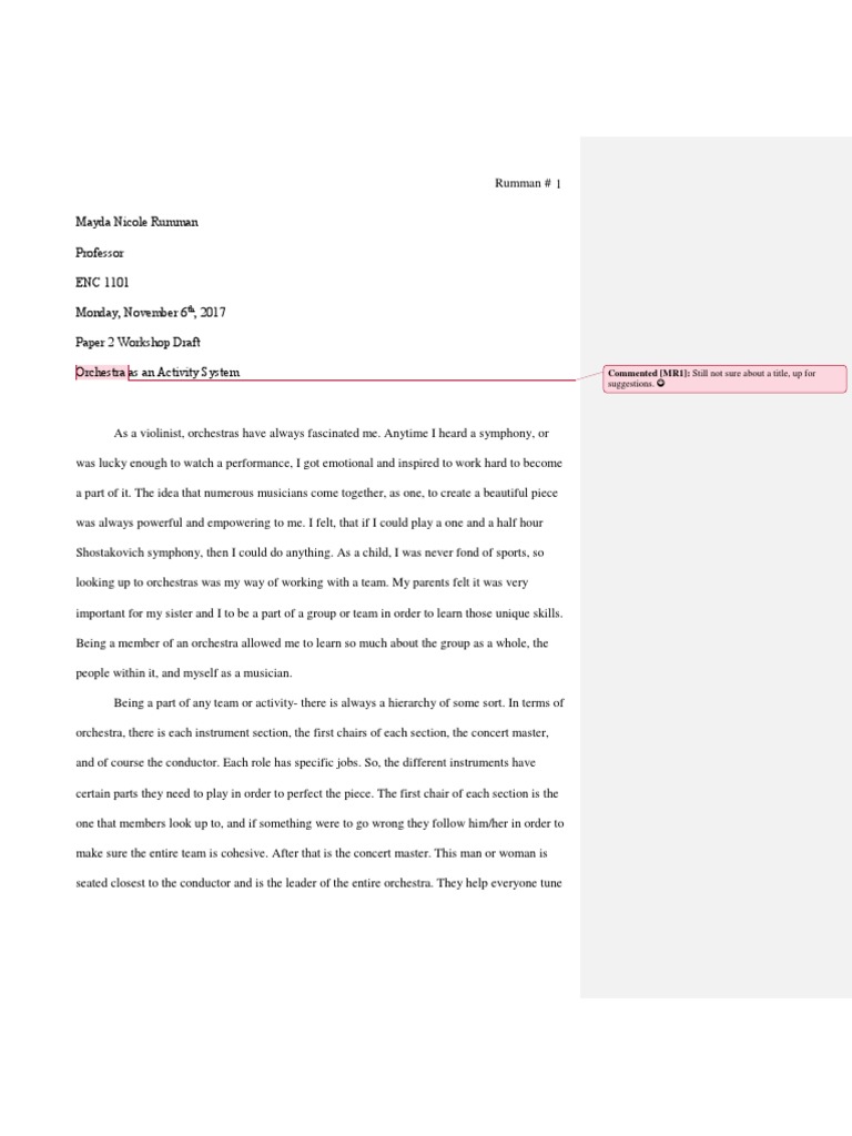 Paper 2 Draft | PDF | Orchestras | Classical Music