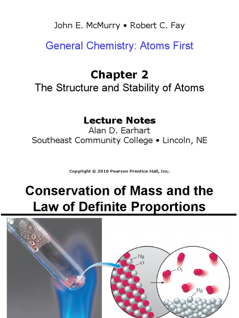 General Chemistry: Atoms First: The Structure and Stability of Atoms ...