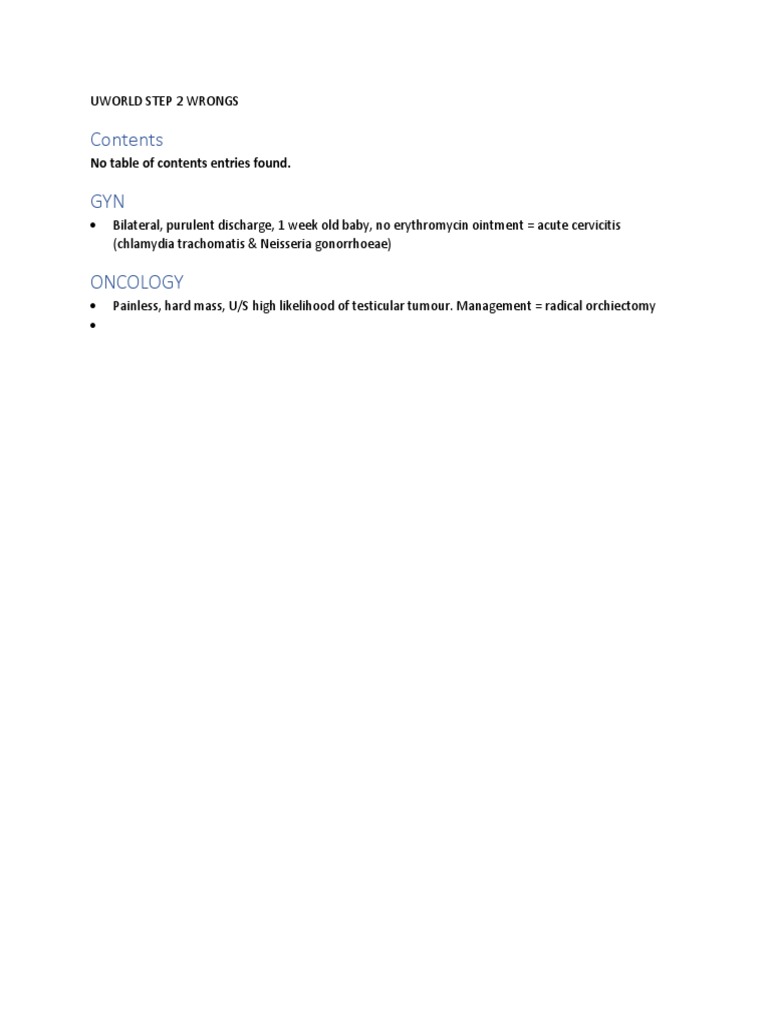 UWORLD Step 2 Key Insights | PDF