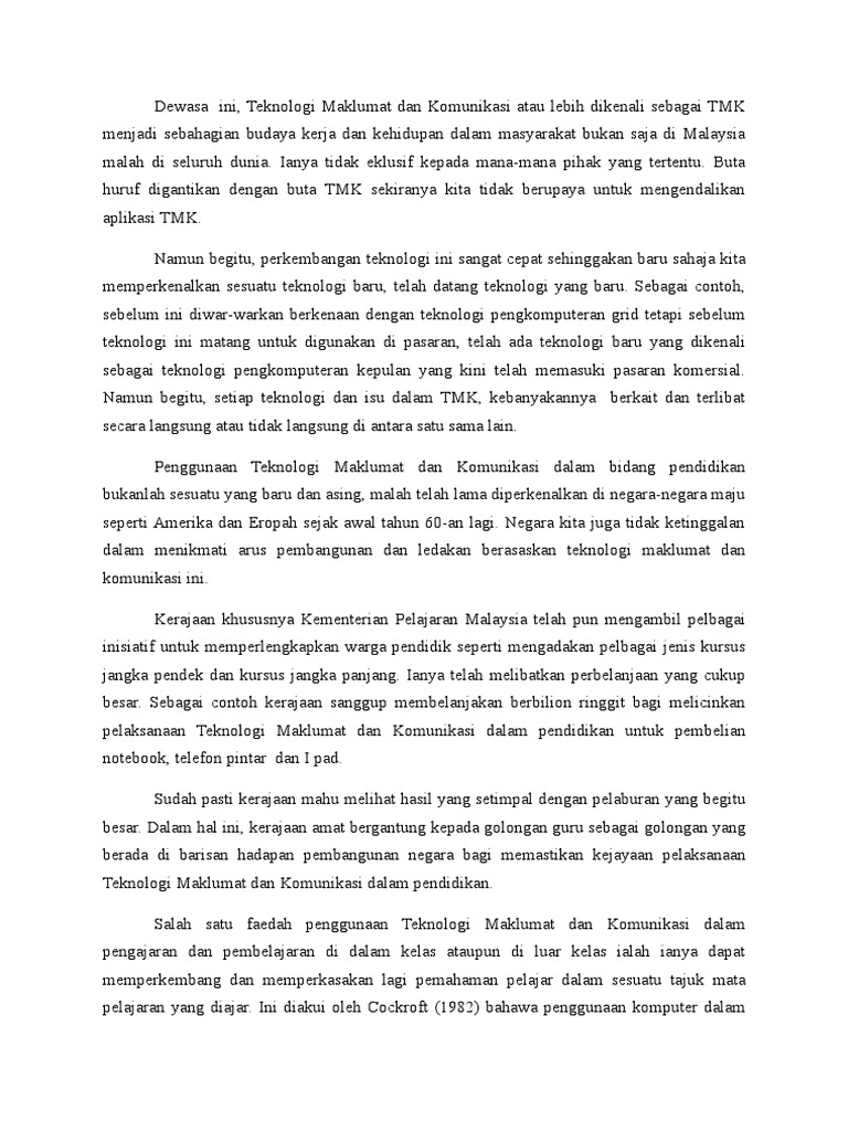 Kerja Kursus Ict Dalam Pendidikan | PDF