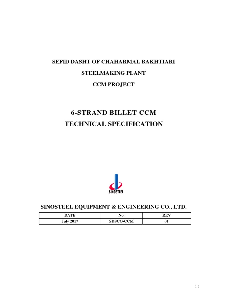 Annex 1 CCM Process | PDF | Casting (Metalworking) | Steelmaking