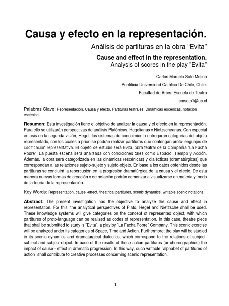 Causa y Efecto en La Representación | PDF | Conocimiento | Espacio