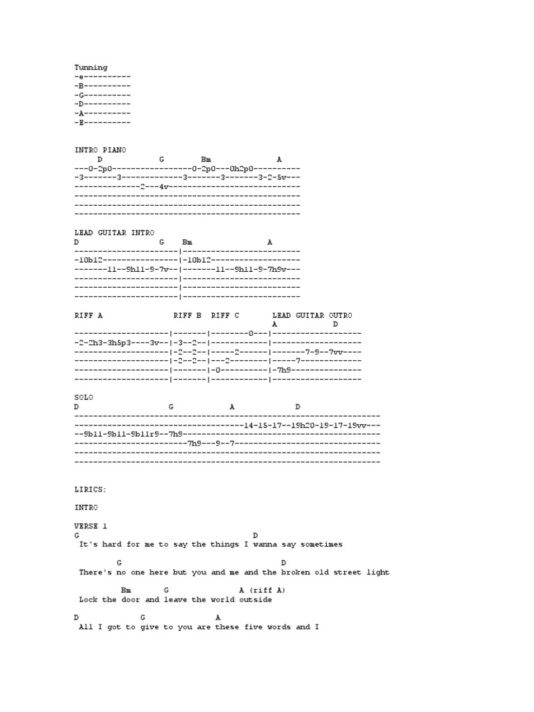 Tab Guitarra Bon Jovi | PDF | Song Structure | Songs