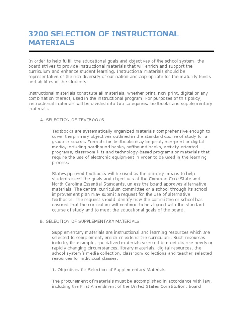 12 - Selecting Instructional Materials | PDF | Critical Thinking | Textbook