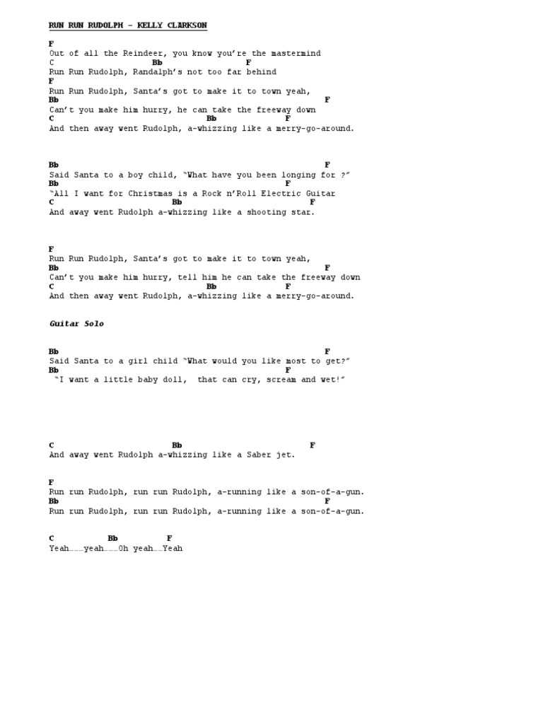 Rudolph Guitar Chords