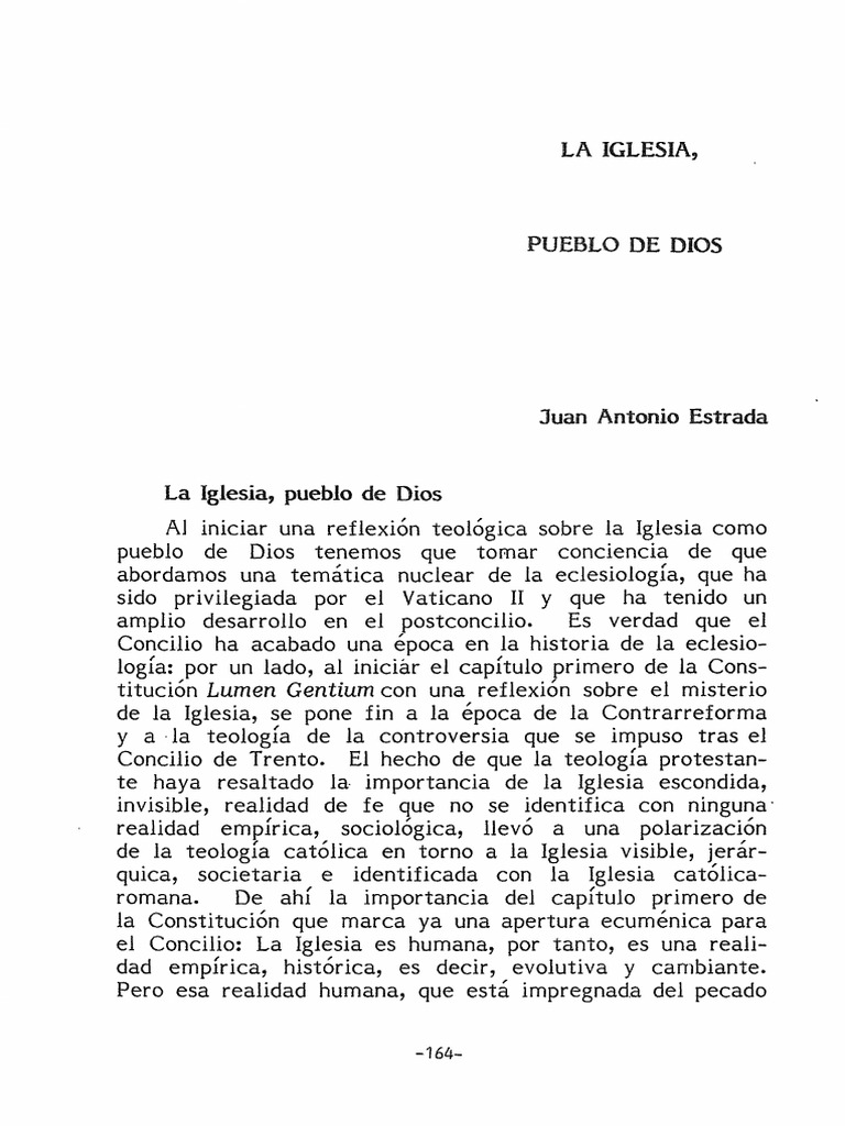 La Iglesia Pueblo de Dios - Juan Antonio Estrada | PDF | Iglesia Católica | Salvación