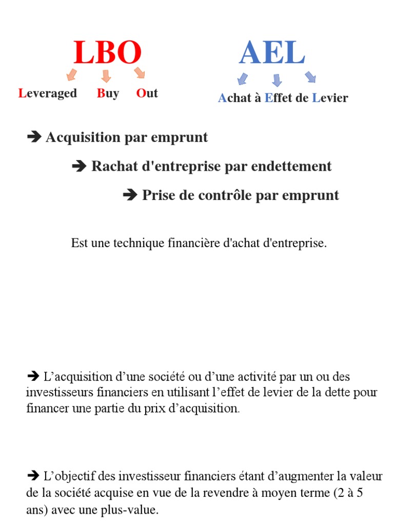 Lbo Presentation | PDF | Achat à effet de levier | Business