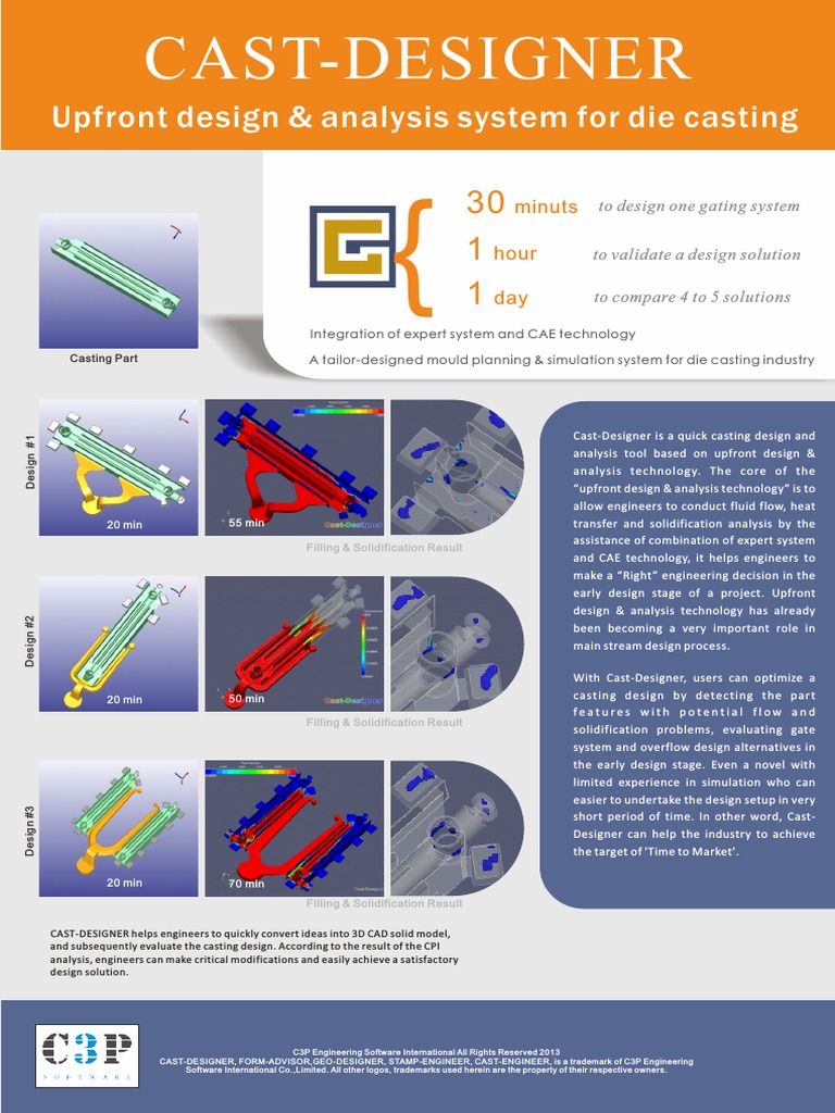 Cast-Designer For High Pressure Die Casting | PDF | Casting (Metalworking) | Simulation