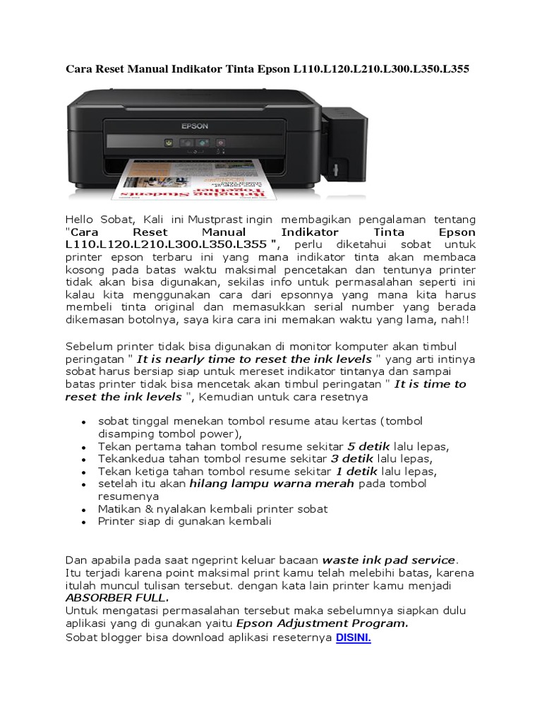 Epson l120 Problem Solving | PDF | Komputer