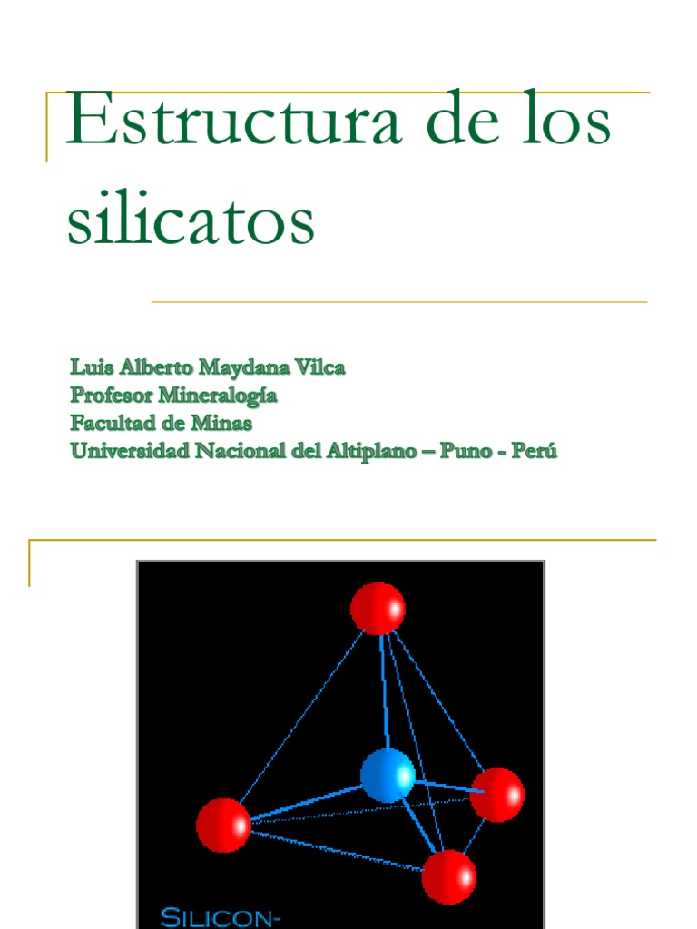Clasificación de Los Silicatos | PDF | Mineralogía | Minerales