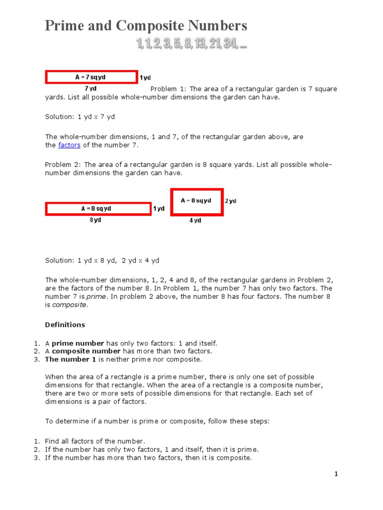 02-Prime and Composite Numbers | PDF | Prime Number | Rectangle