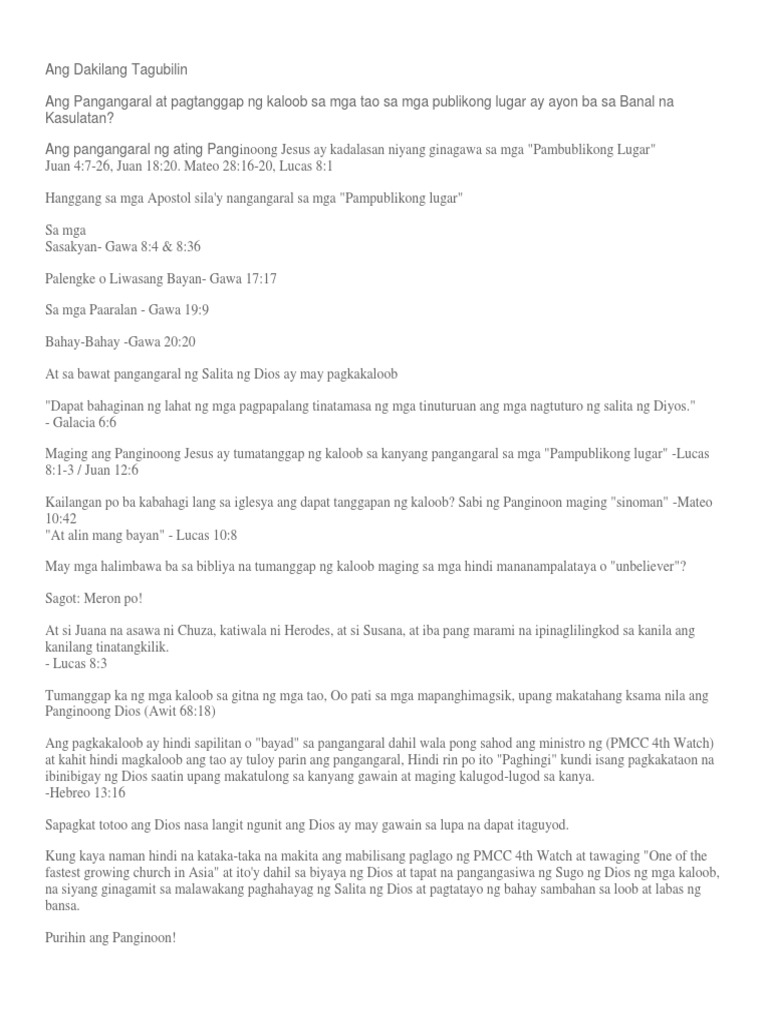 Ang Dakilang Tagubilin | PDF