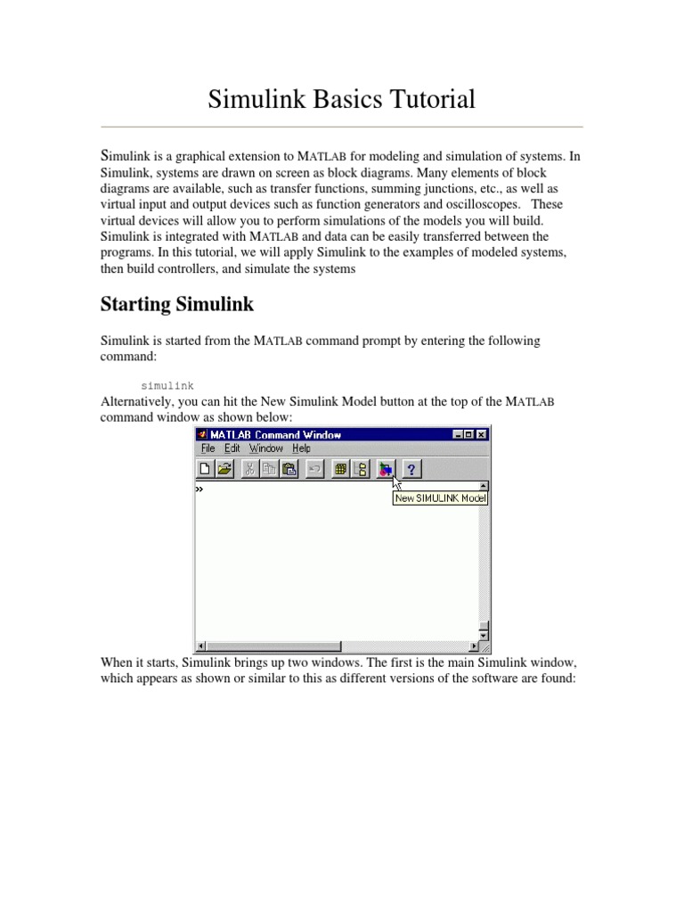 Simulink Basics Tutorial Pdf Pdf Matlab Force 8243