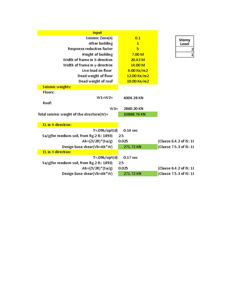Earthquake Load Calculation | PDF | Geophysics | Physical Geography