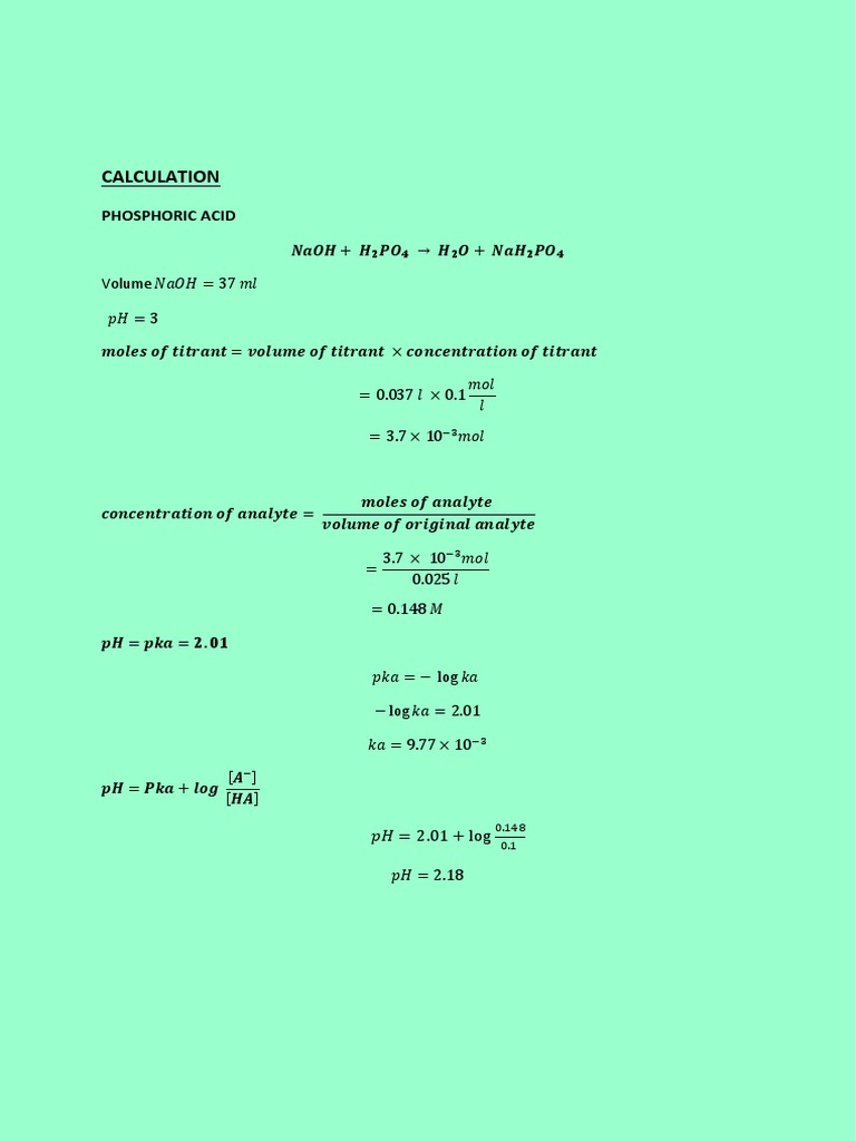 Calculation | PDF