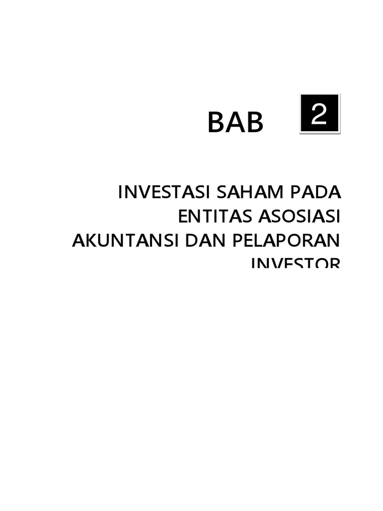 Bab 2 Investasi Saham-AKL Lestari | PDF