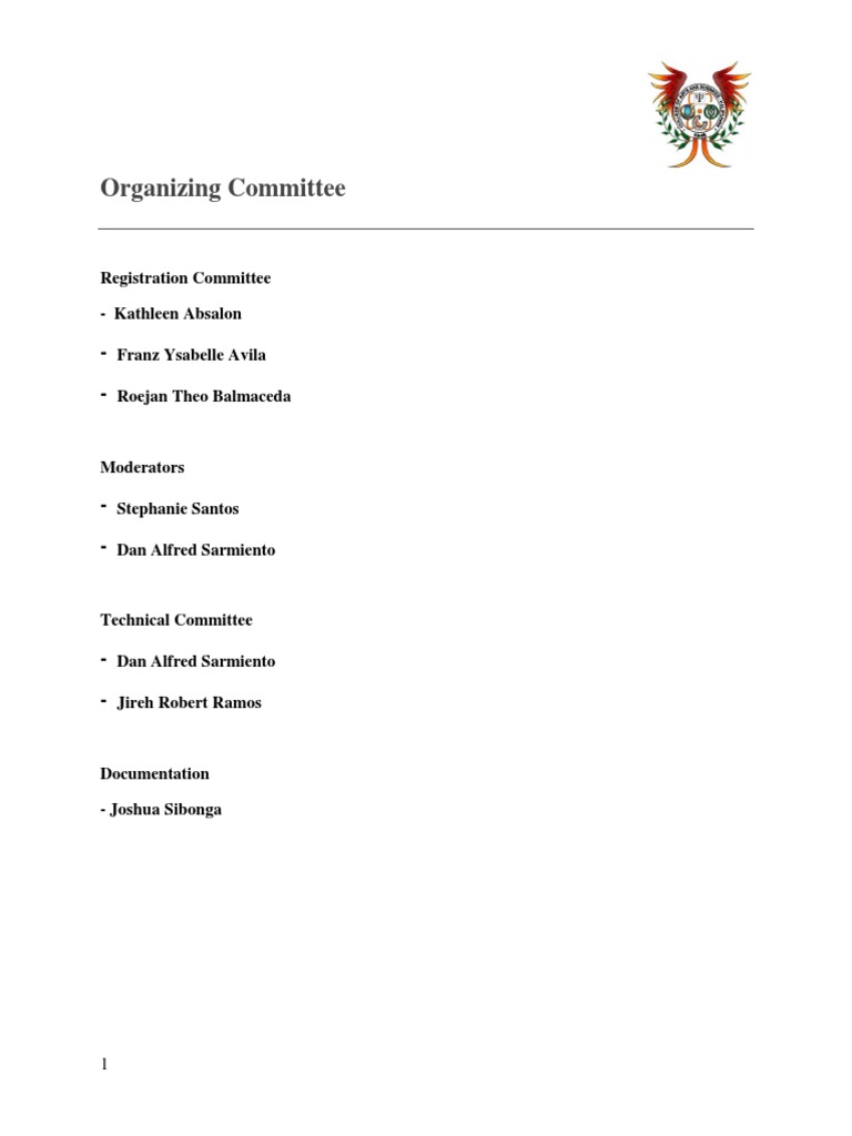 Organizing Committee: Registration Committee - Kathleen Absalon Franz ...