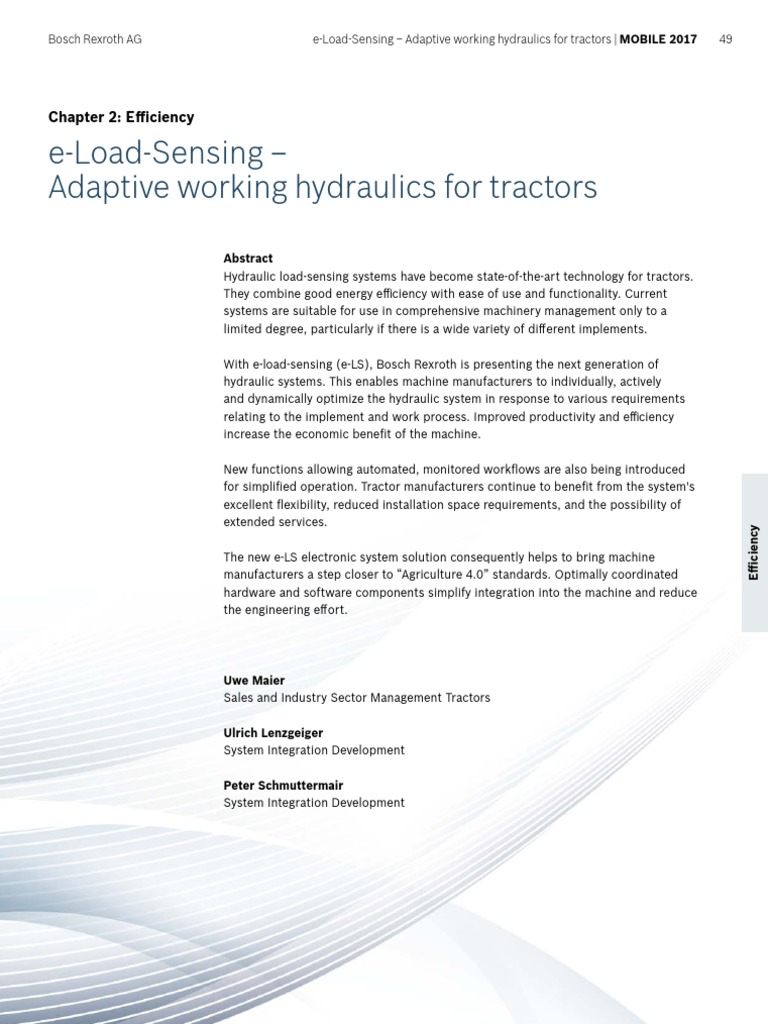 e-Load-Sensing for Tractors Explained | PDF | Tractor | Pump