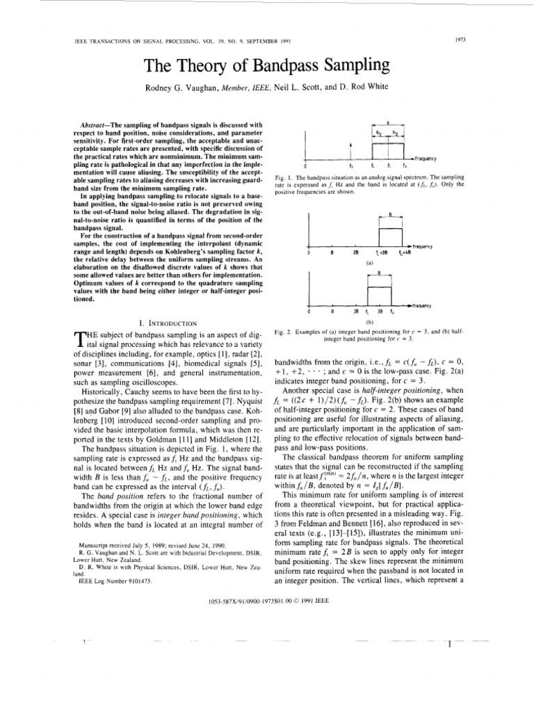 Vaughan 1991 | PDF | Sampling (Signal Processing) | Spectral Density