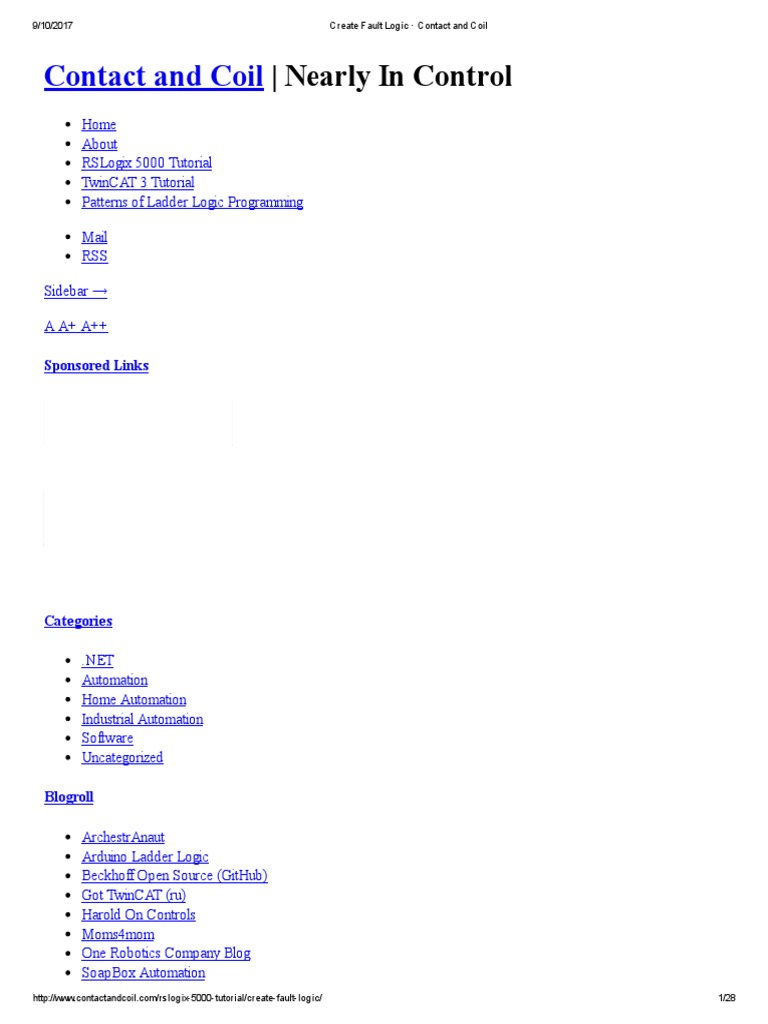 Create Fault Logic Contact and Coil | PDF | Relay | Programmable Logic ...