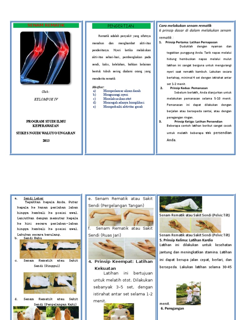 Leaflet Senam Rematik | PDF