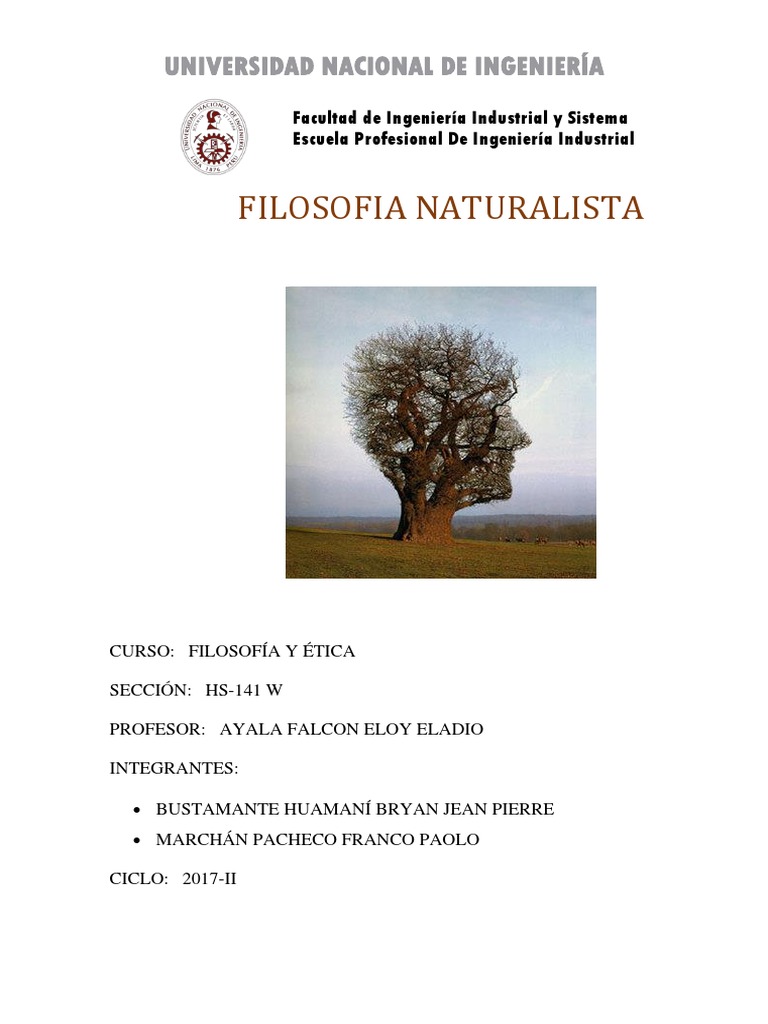 Filosofía Naturalista y Herbert Spencer | PDF | Naturalismo (filosofía ...