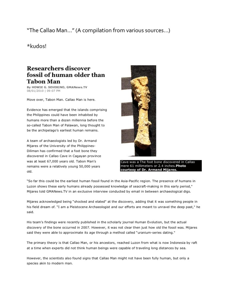 Callao Man 2 | PDF | Science | Nature