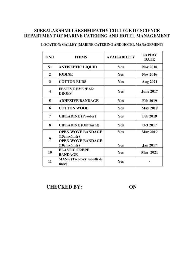 First Aid Requirements | PDF